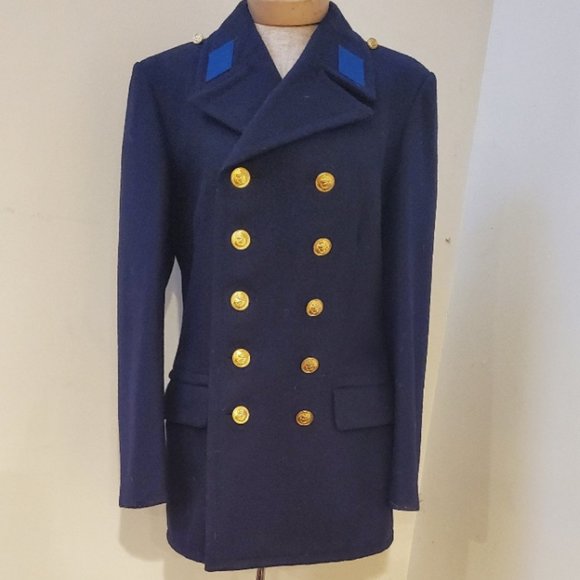 Vintage | Jackets & Coats | Vintage Military Navy Pea Coat Authentic ...